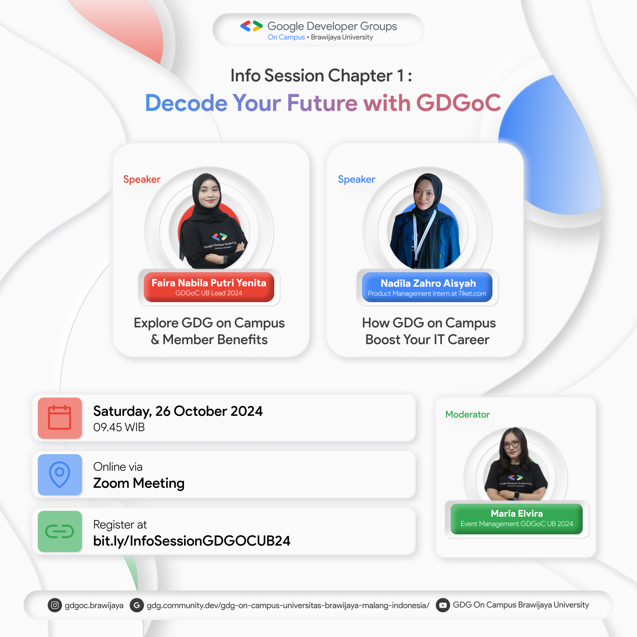 See Info Session Chapter 1 : Decode Your Future with GDGOC at Google Developer Groups GDG on ...